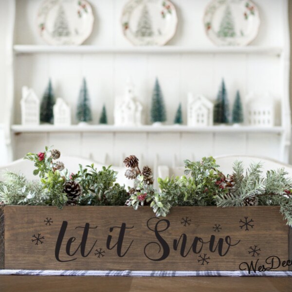 Christmas Wooden Box Centerpieces - Etsy