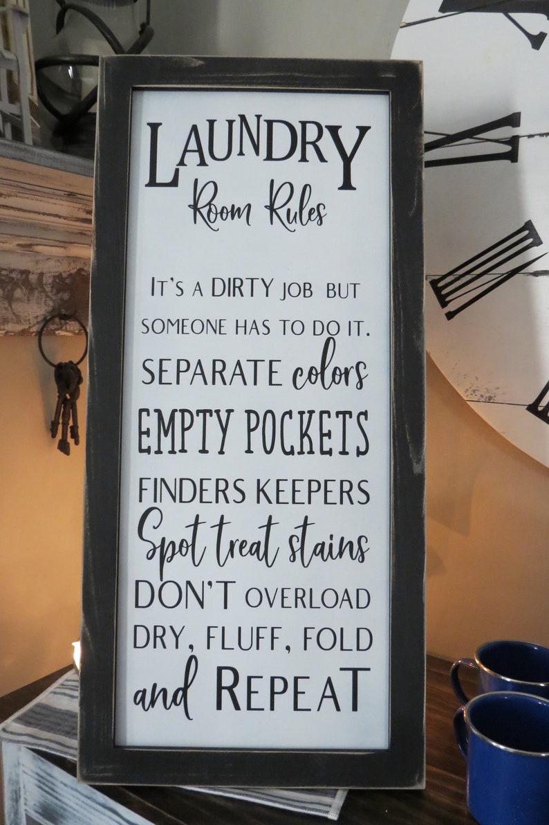 Laundry Room Sign Laundry Room Rules Laundry Room Decor - Etsy