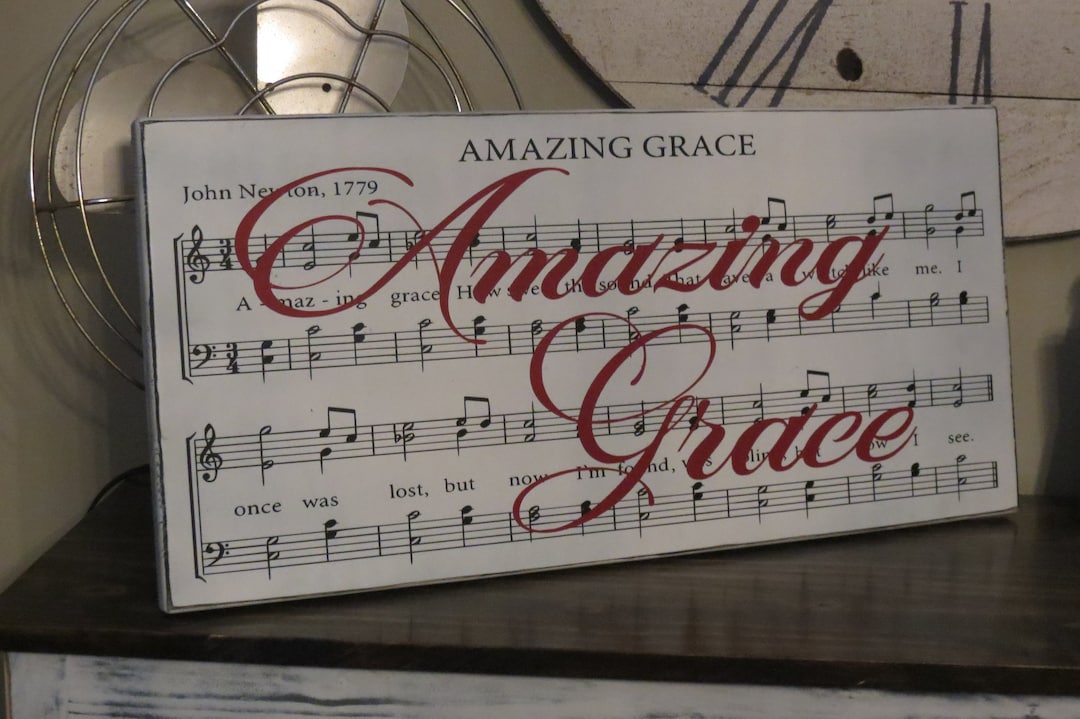 Amazing Grace Sign, Church Decor, Gifts for Mom, Home Decor, Wood Sign ...