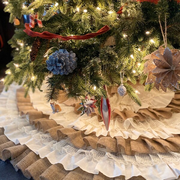 Burlap Tree Skirt - Etsy