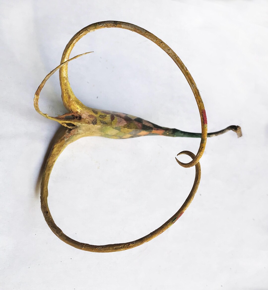 1 Large Devil Claw Seed Pod Hand Painted Art by Miriam Slater Yellow ...