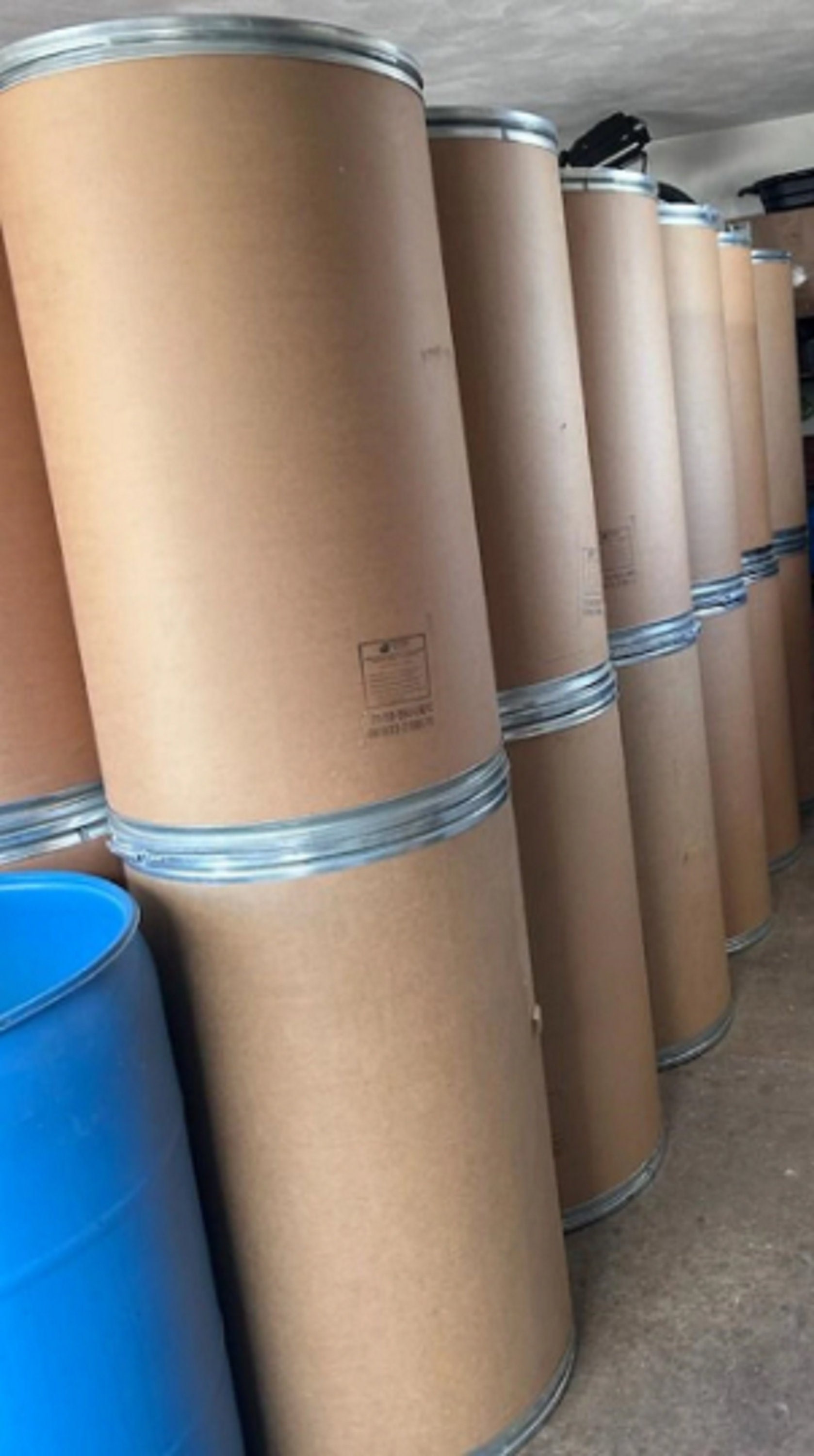 55 Gallon Jumbo Barrel Fibre Drum Cardboard Shipping Storage Container ...