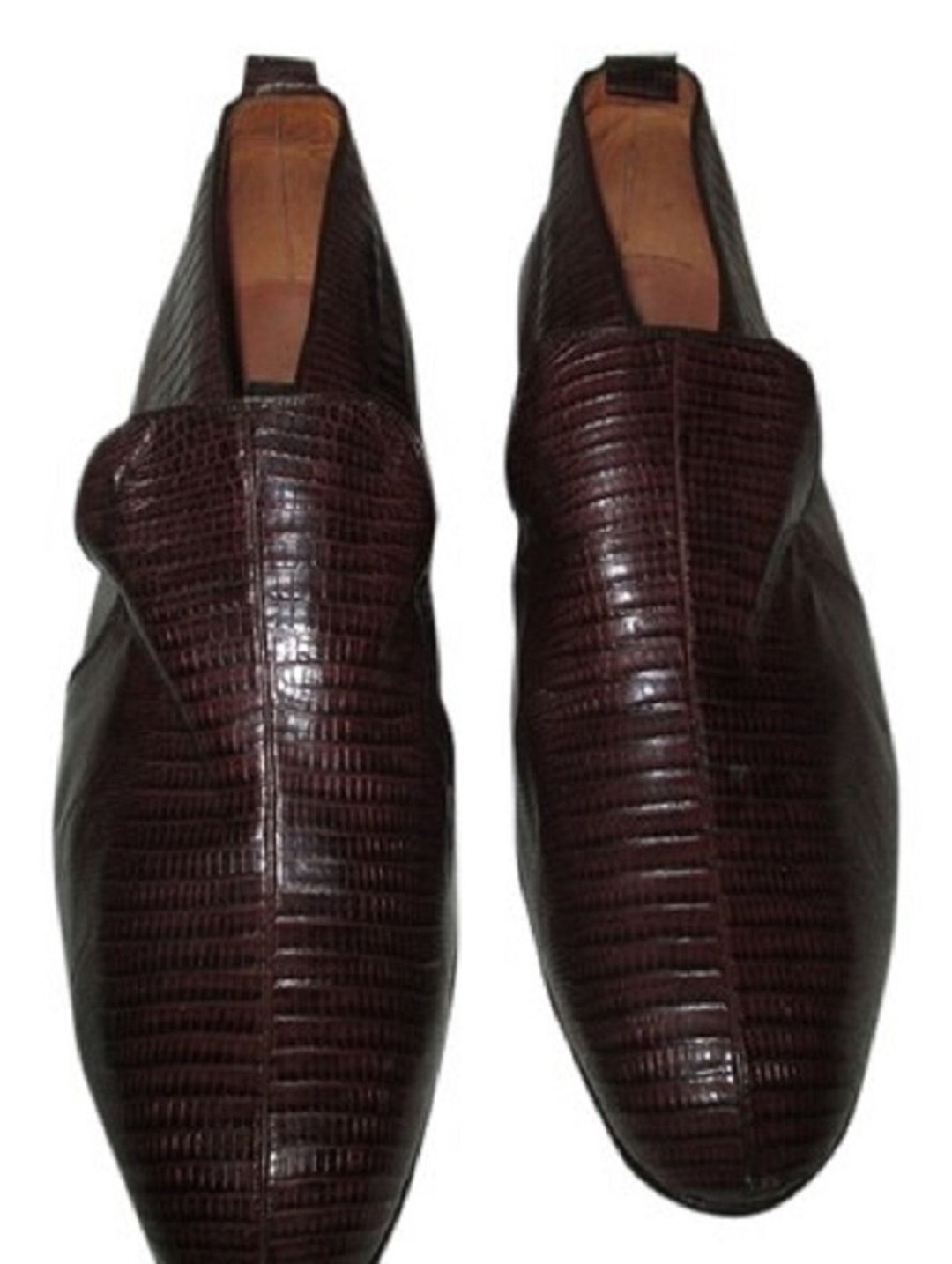 Rare Vintage Vero Cuoio Italian Croc Embossed Skin Mens Leather Bootie ...