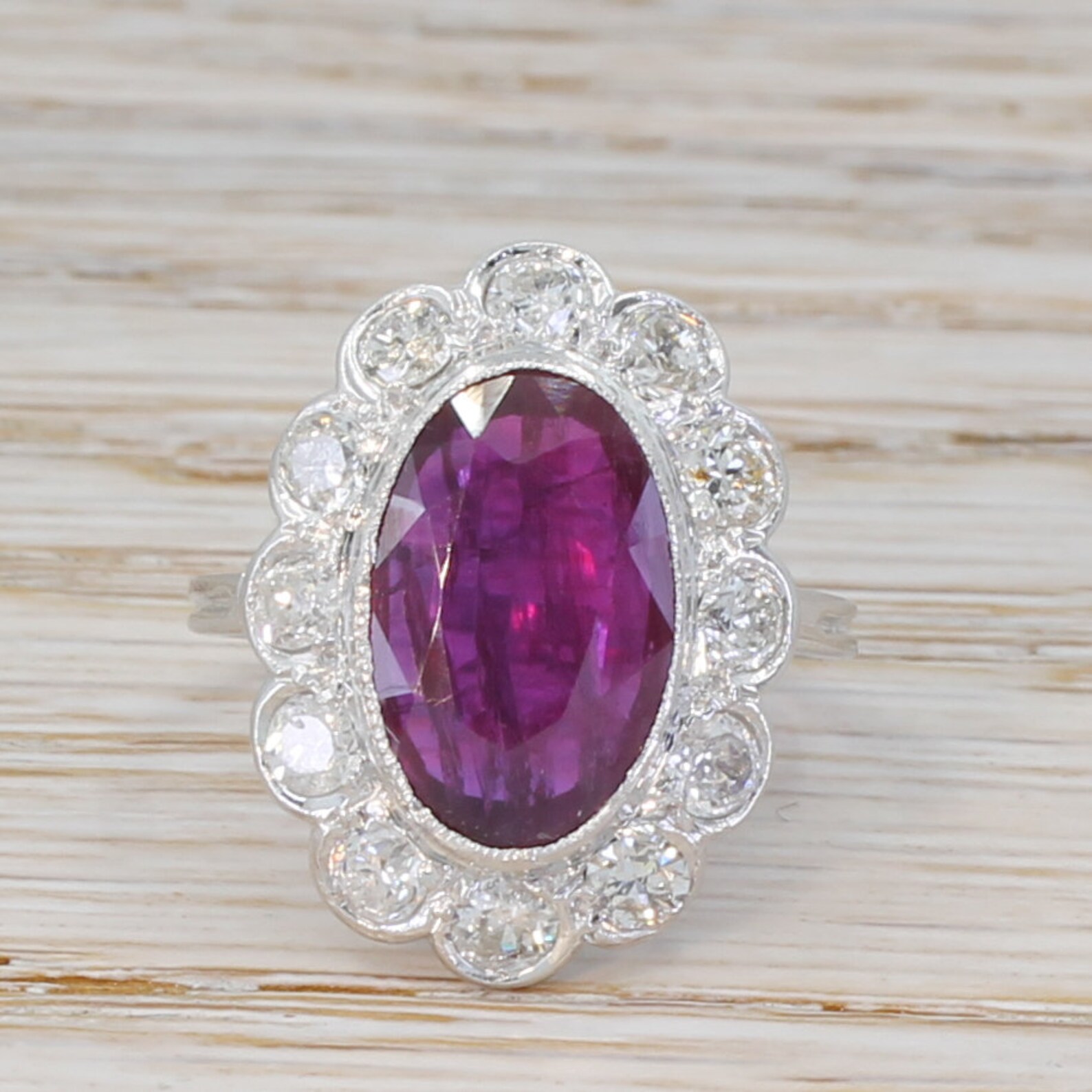 Mid Century 3 84 Carat Ruby 1 48 Carat Diamond Cluster Ring Etsy mid-century-3-84-carat-ruby-1-48-carat-diamond-cluster-ring-etsy