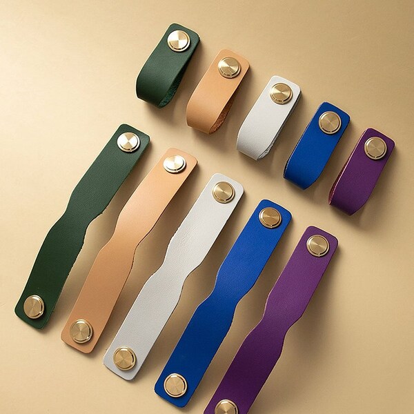 Leather Drawer Pulls - Etsy