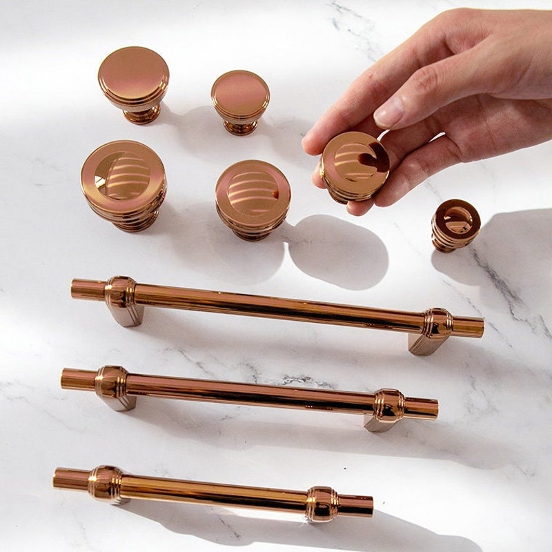 Rose Gold Cabinet Hardware - Etsy