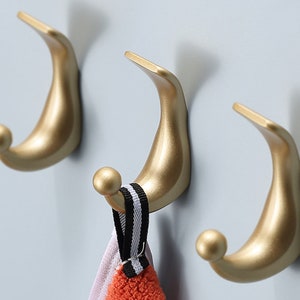 Golden Fish Hook|pearl Black Coat Hook |golden Hook |hat Hook |clothes ...