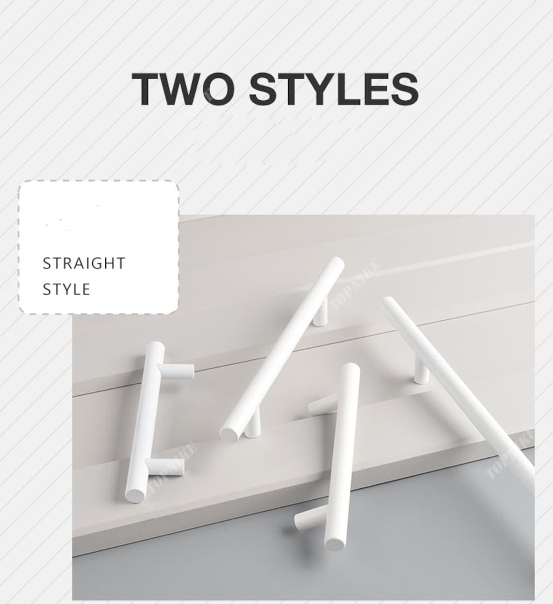 Furniture White Pull Wardrobe Handle Closet Cabinet Curved Style Handle ...