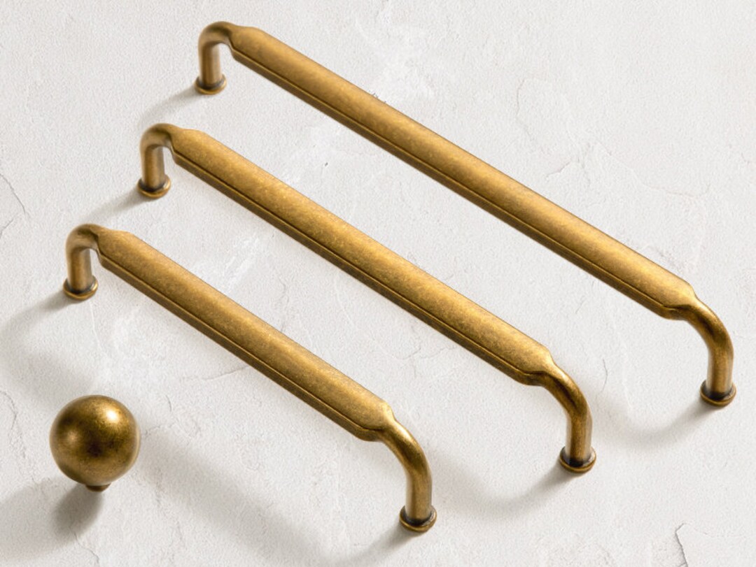 Retro Style Handle Furniture Cabinet Flat Pull Closet Door Pull Drawer ...