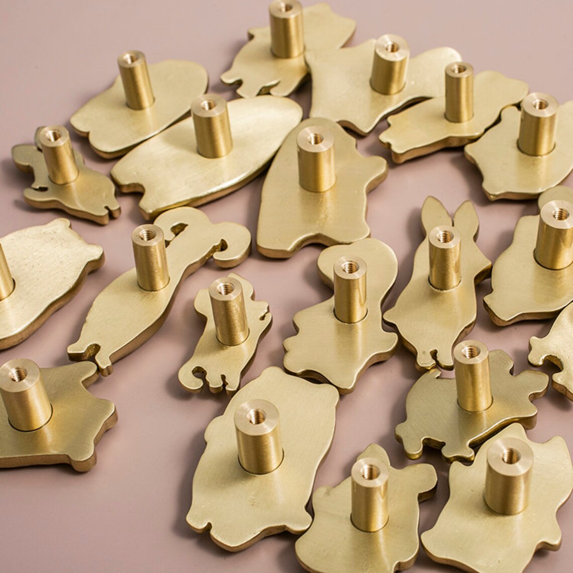 Animal Brass Knob Drawer Handle Cabinet Single Hole Gorilla - Etsy