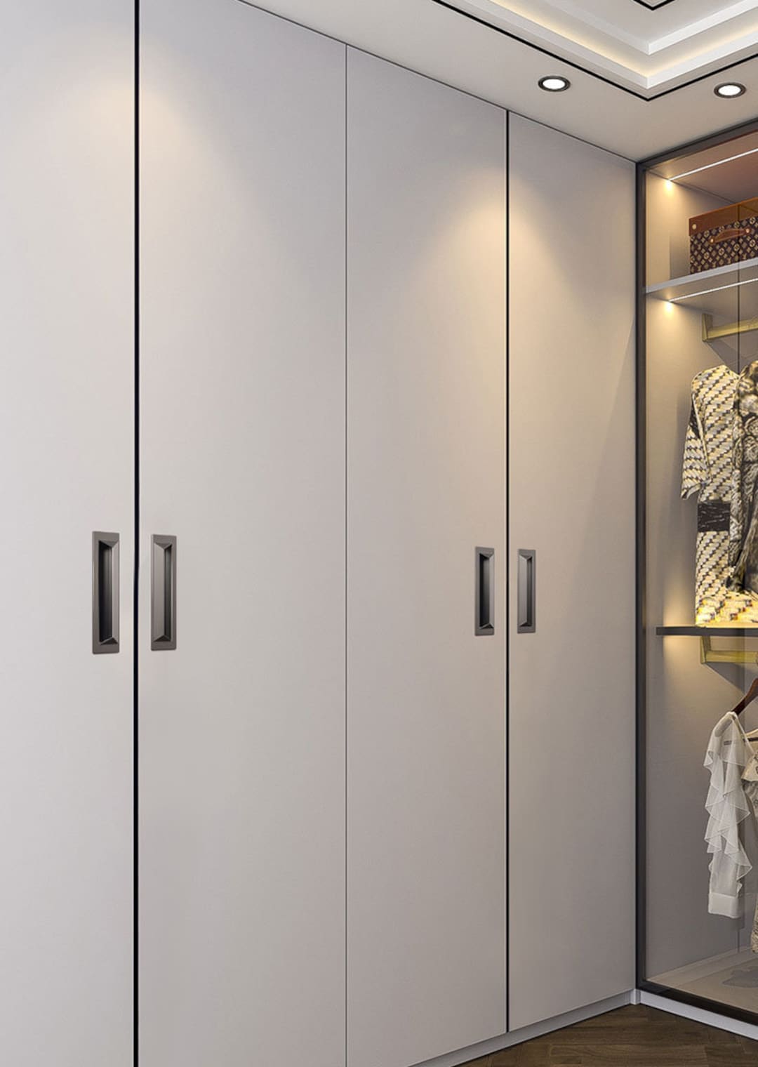 Embedded Handle Furniture Cabinet Flushbonading Pull Closet Door Pull ...