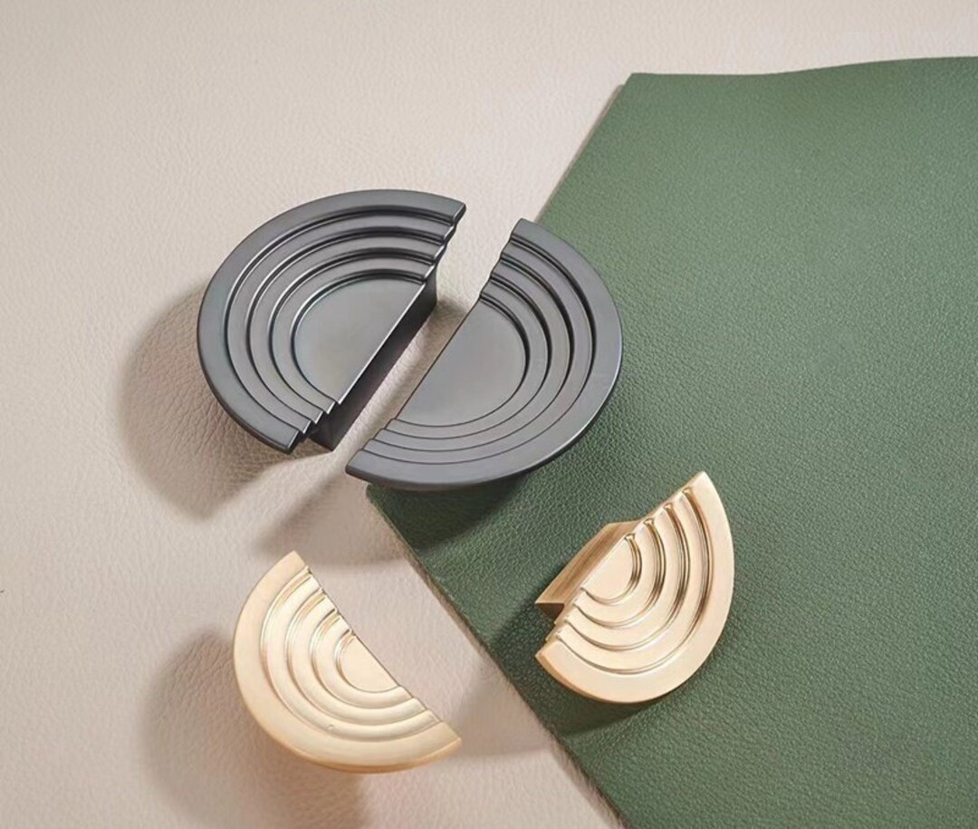 Semicircle Handle Furniture Cabinet Pull Half Moon Golden Pull Closet ...