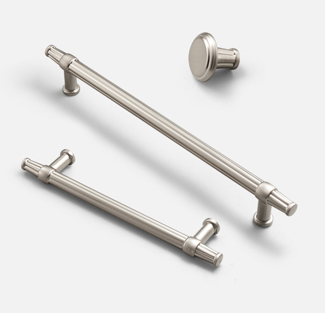 Brushed Nickel Pull Cabinet Handle Closet Door Brushed Nickel Pull ...