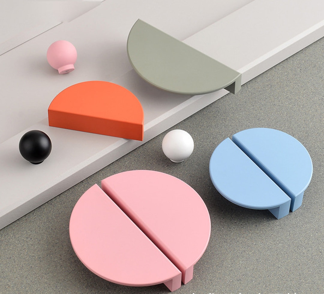 Colourful Semicircle Moran Green Handle Half Moon Pulls Drawer Pink ...