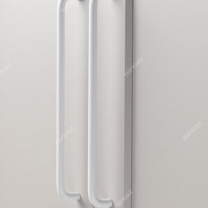 Furniture White Pull Wardrobe Handle Closet Cabinet Curved Style Handle ...