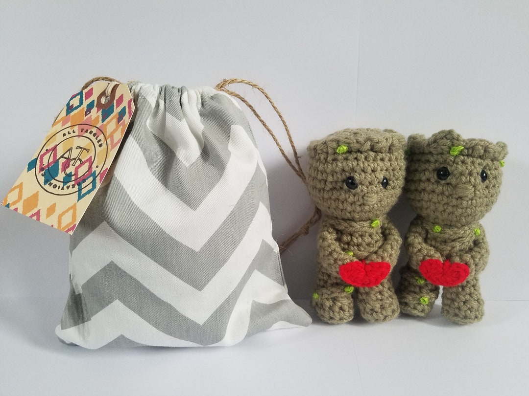 Baby Groot Inspired Crochet Plushie: Handmade Valentines Gift - Etsy