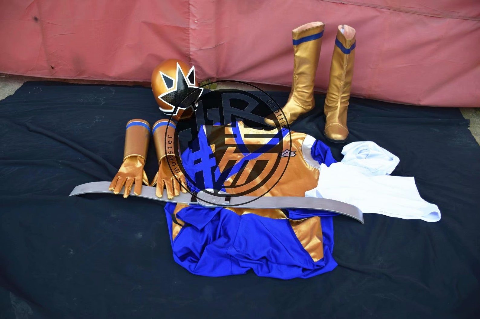 SUPER SAMURAI Gold Samurai Ranger Antonio Garcia Full Set Cosplay ...