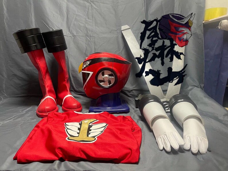 Power Rangers RPM Operator Series Red Full Set Cosplay Costume Custom ...