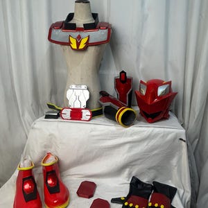 Kizuna Red Power Ranger Cosplay Costume Full Set - Etsy