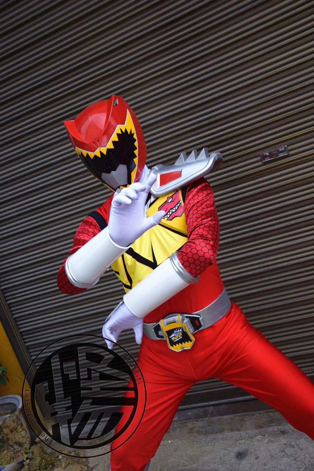 Dino Charge Red Ranger Tyler Navarro Full Set Cosplay Costume Custom ...