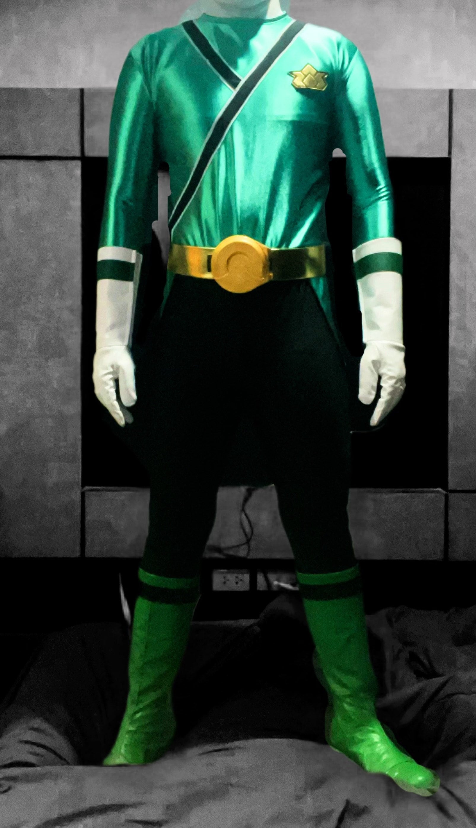 Green Samurai Power Ranger Full Set Cosplay Costume Custom-madeall ...
