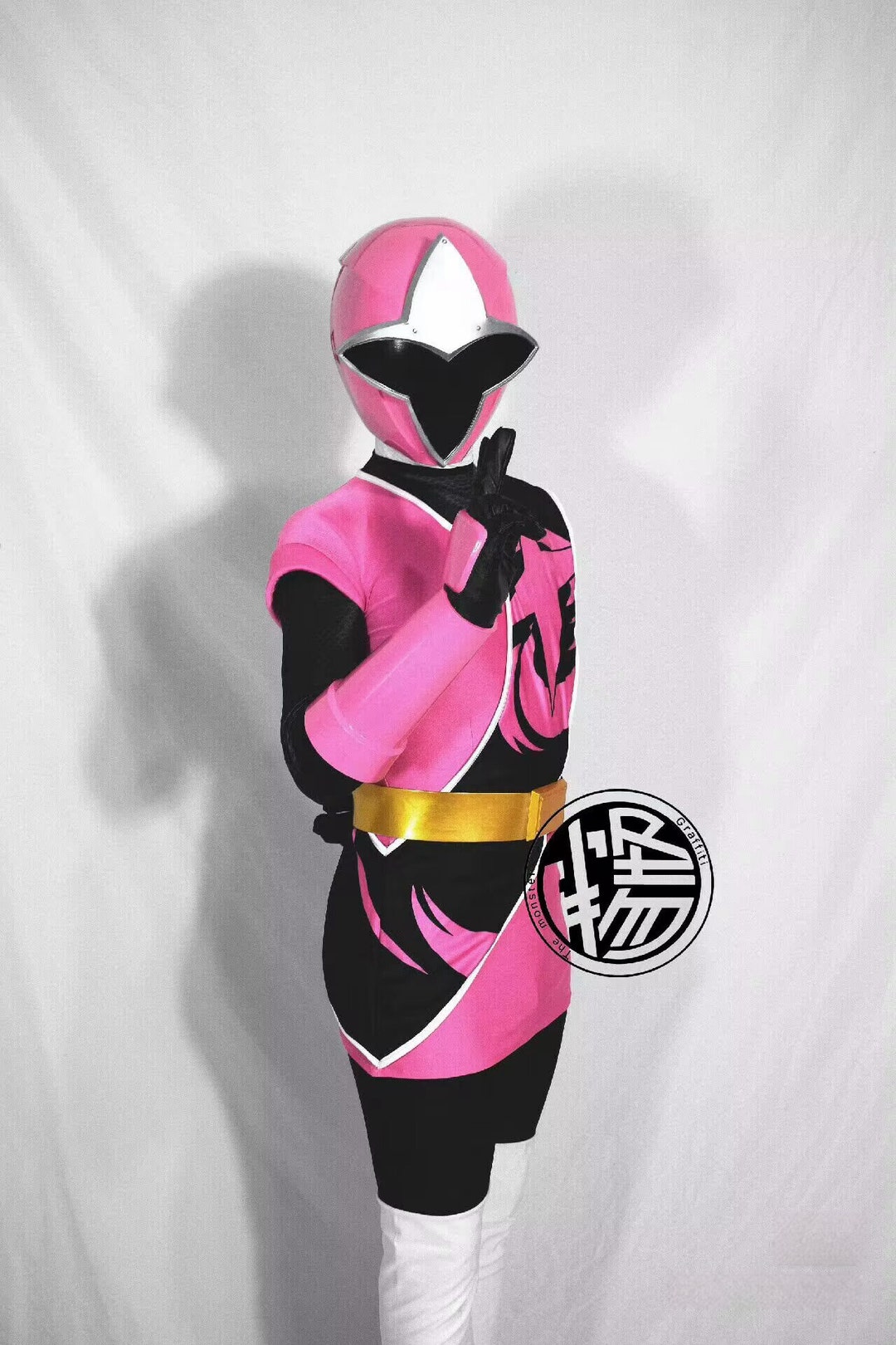 Ninja Steel Pink Ranger Sarah Thompson cosplay full set costume custom ...
