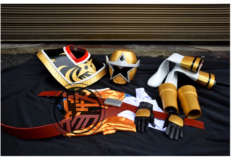 SUPER NINJA STEEL Gold Samurai Ranger Levi Weston Full Set Cosplay ...