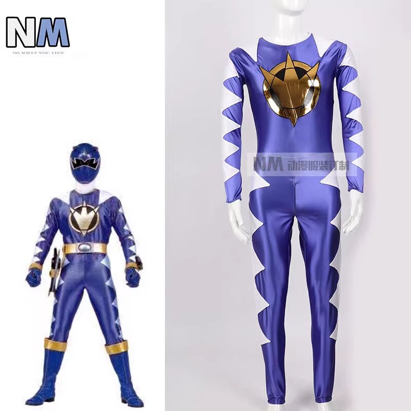 Blue Dino Thunder Ranger Ethan James Full Set Cosplay Costume Custom ...