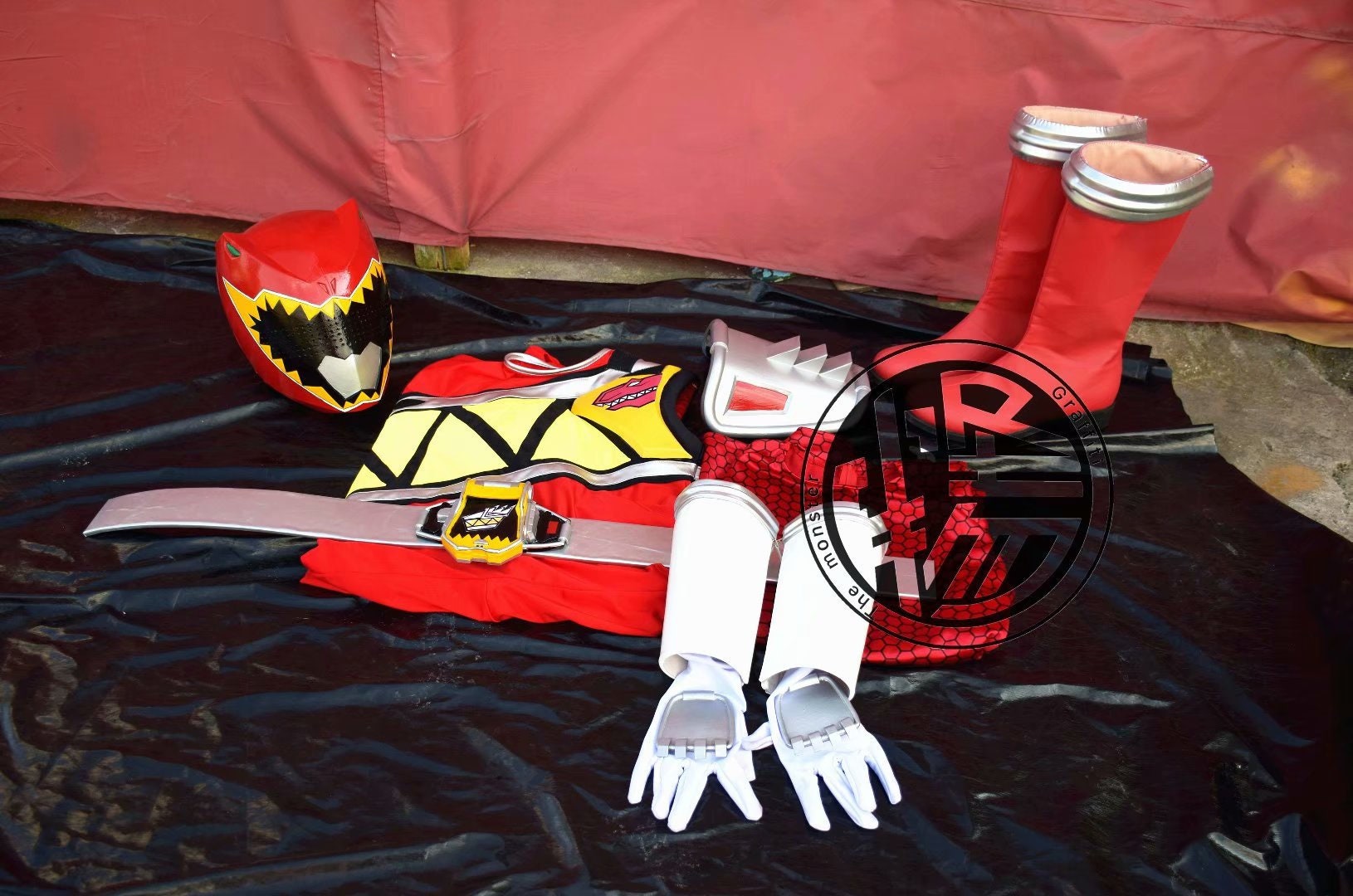 Dino Charge Red Ranger Tyler Navarro Full Set Cosplay Costume Custom ...