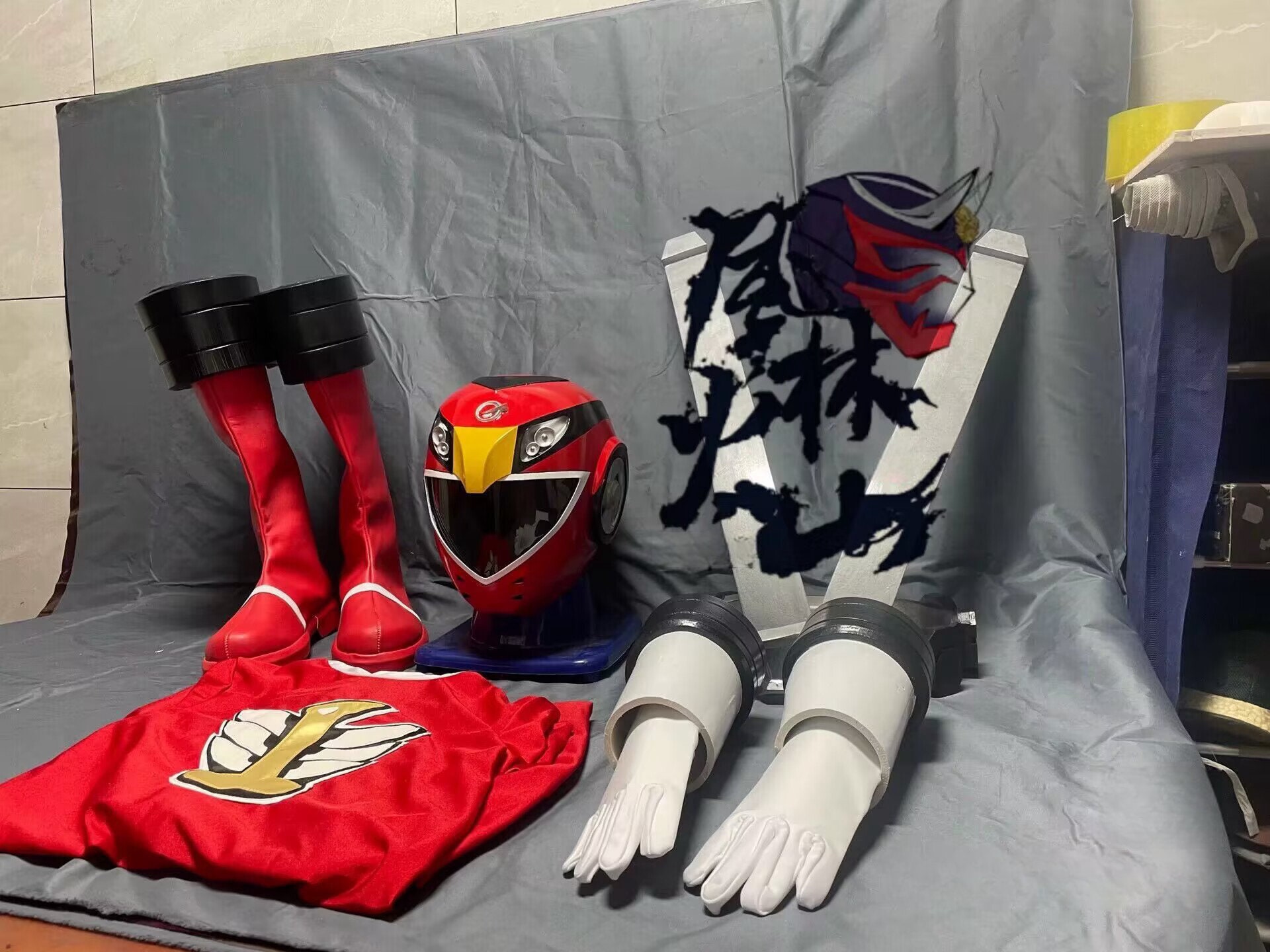 Power Rangers RPM Operator Series Red Full Set Cosplay Costume Custom ...