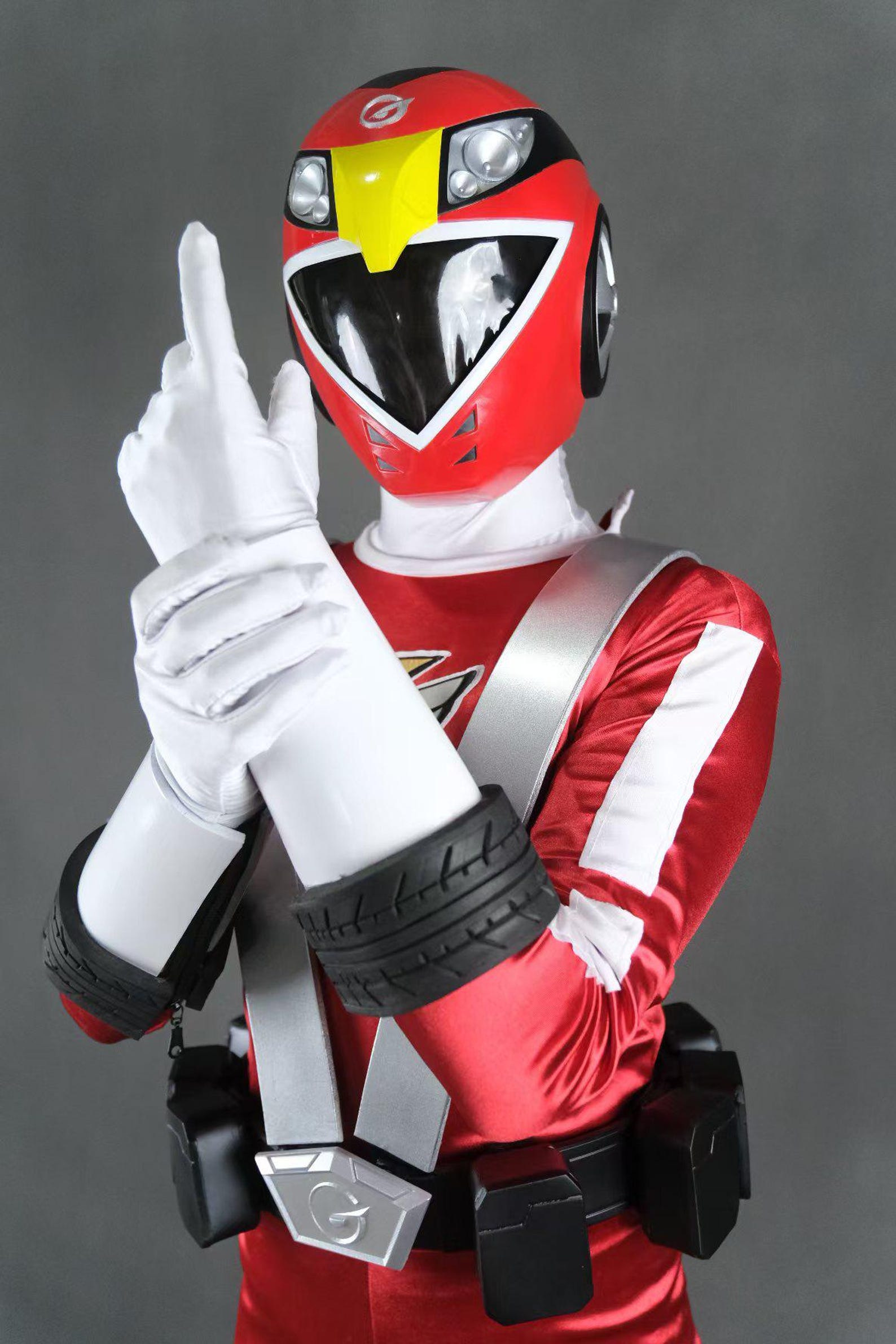 Power Rangers RPM Operator Series Red Full Set Cosplay Costume Custom ...