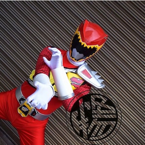 Dino Charge Red Ranger Tyler Navarro Full Set Cosplay Costume Custom ...