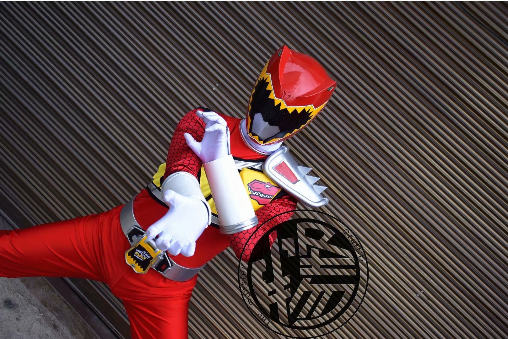 Dino Charge Red Ranger Tyler Navarro Full Set Cosplay Costume Custom ...