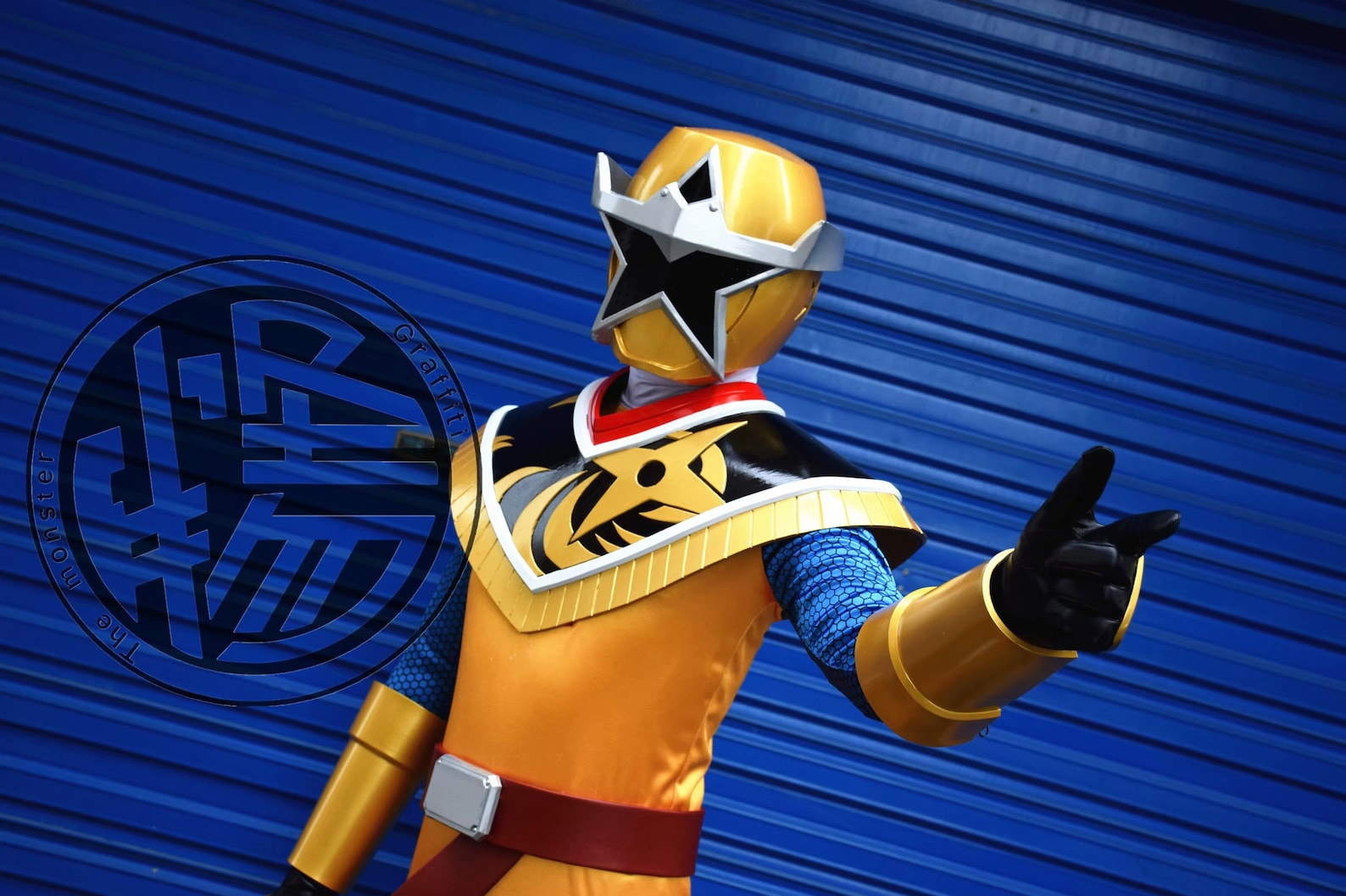 SUPER NINJA STEEL Gold Samurai Ranger Levi Weston Full Set Cosplay ...