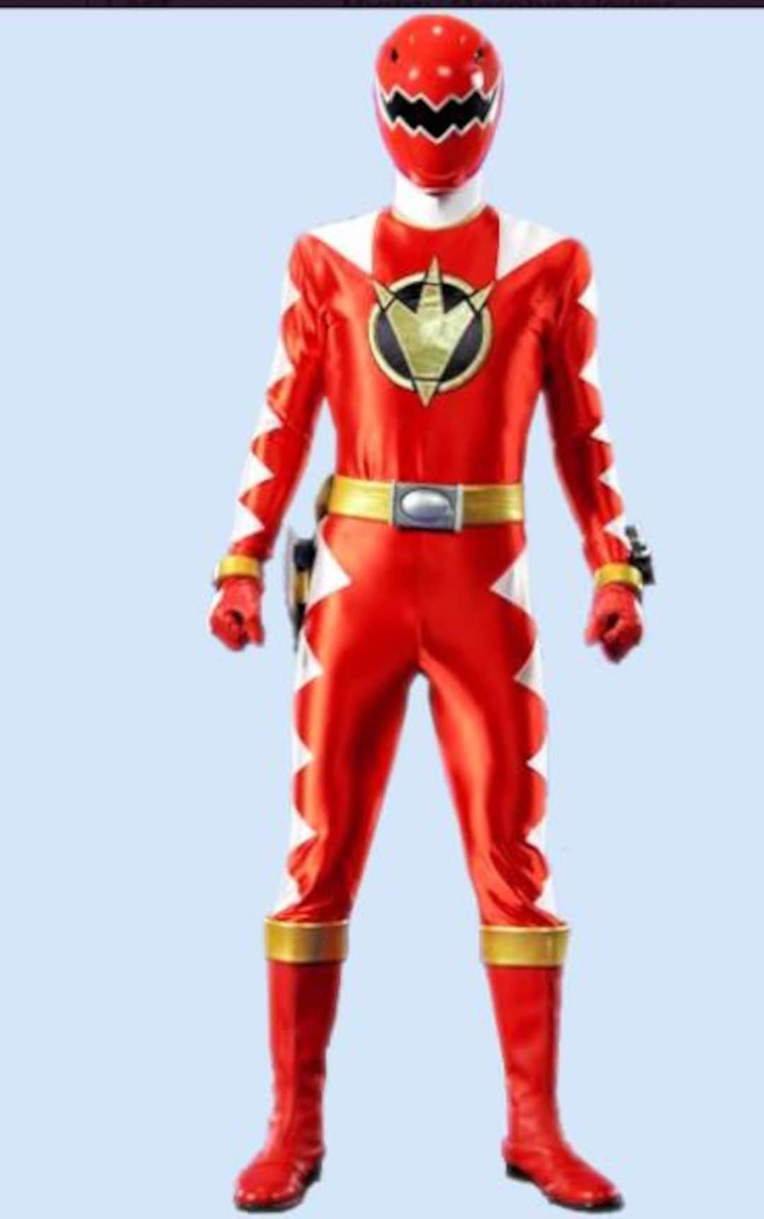 Power Rangers: Dino Thunder Red Dino Ranger Full Set Cosplay Costume ...