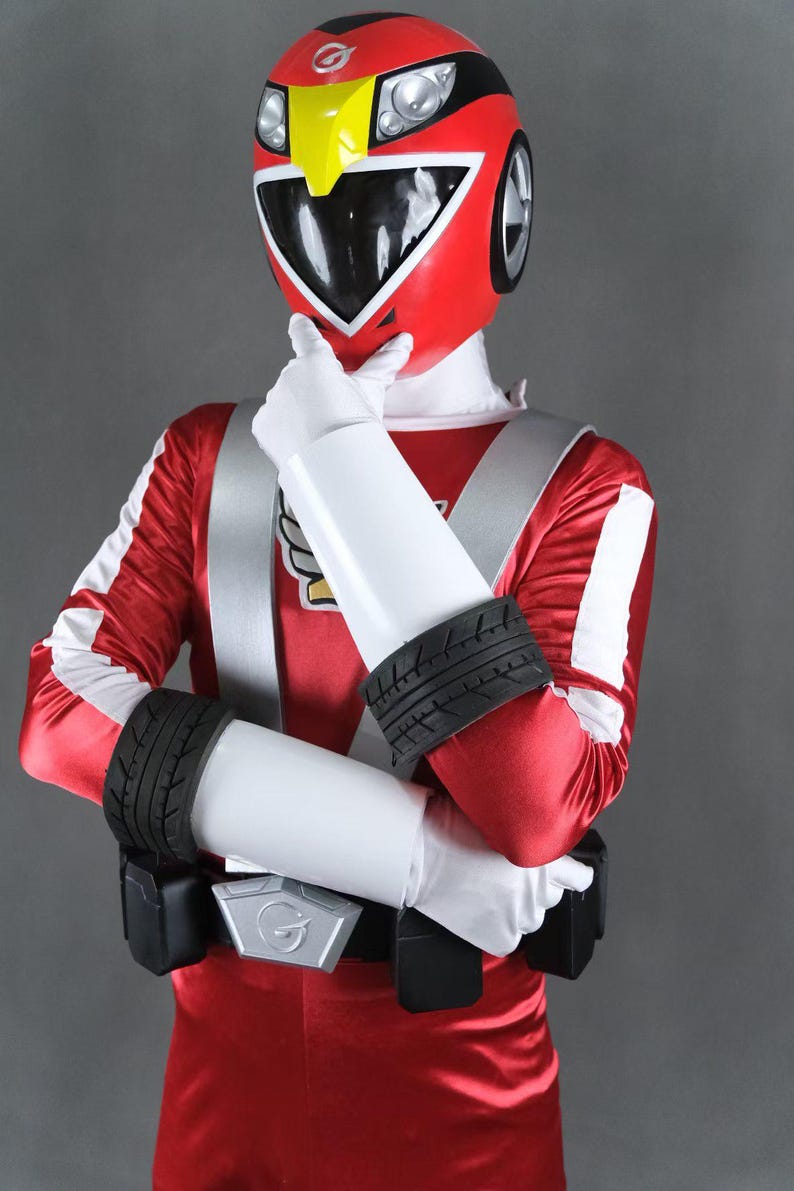 Power Rangers RPM Operator Series Red Full Set Cosplay Costume Custom ...