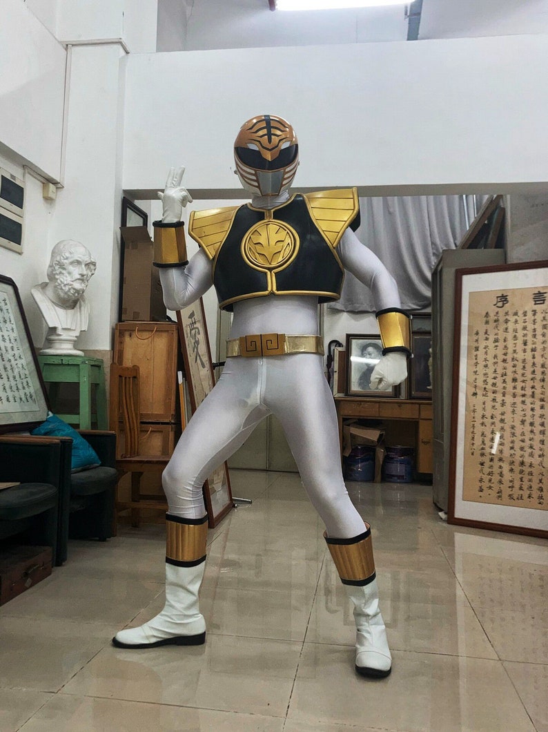 White Ranger From MMPR2 Cosplay Costume Full Set - Etsy