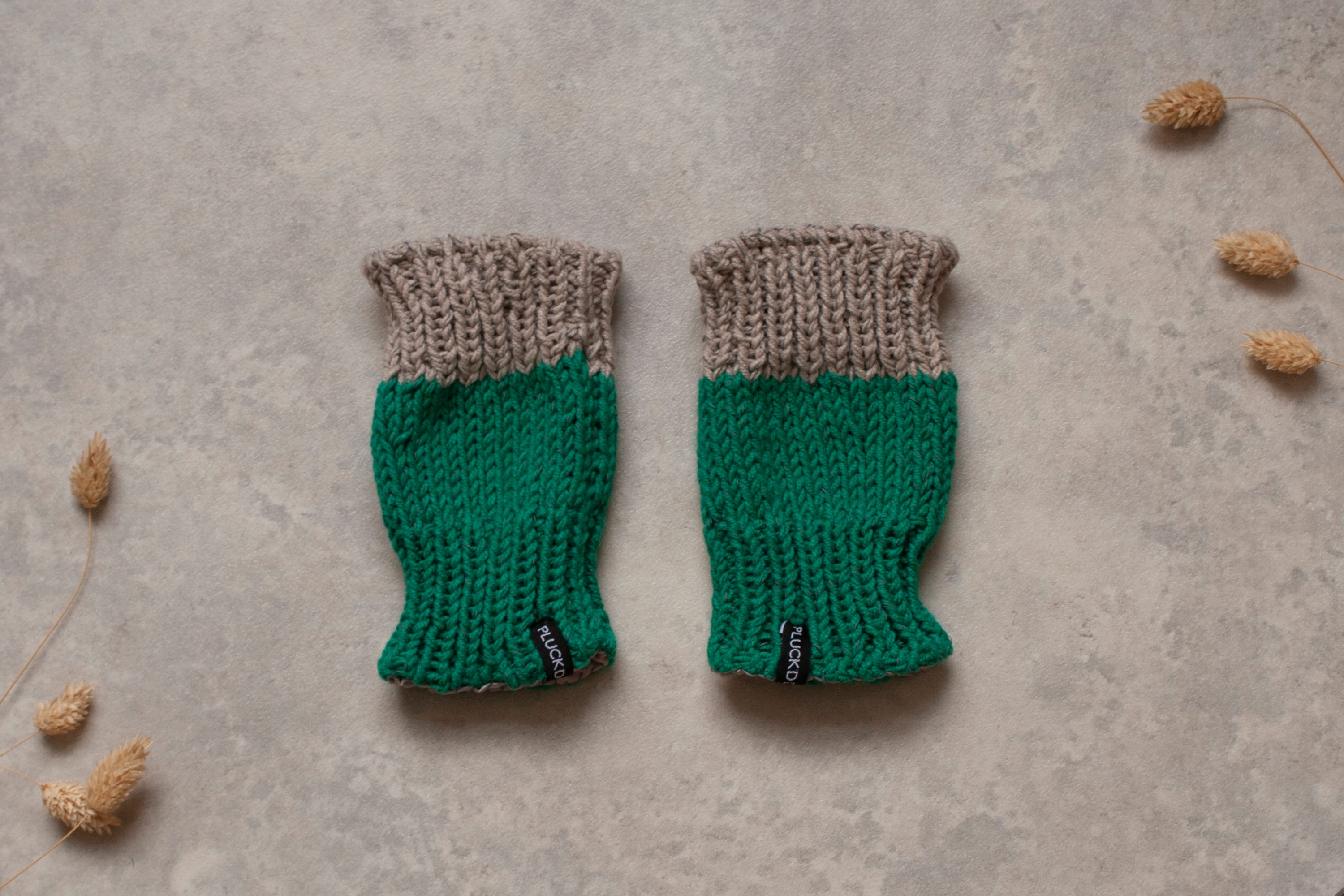 Unisex Adult Reflective Fingerless Mittens: Two-tone - Etsy UK