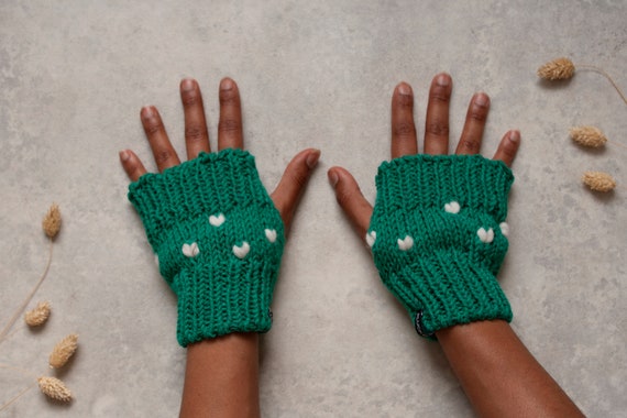 Unisex Adult Reflective Fingerless Mittens | Etsy