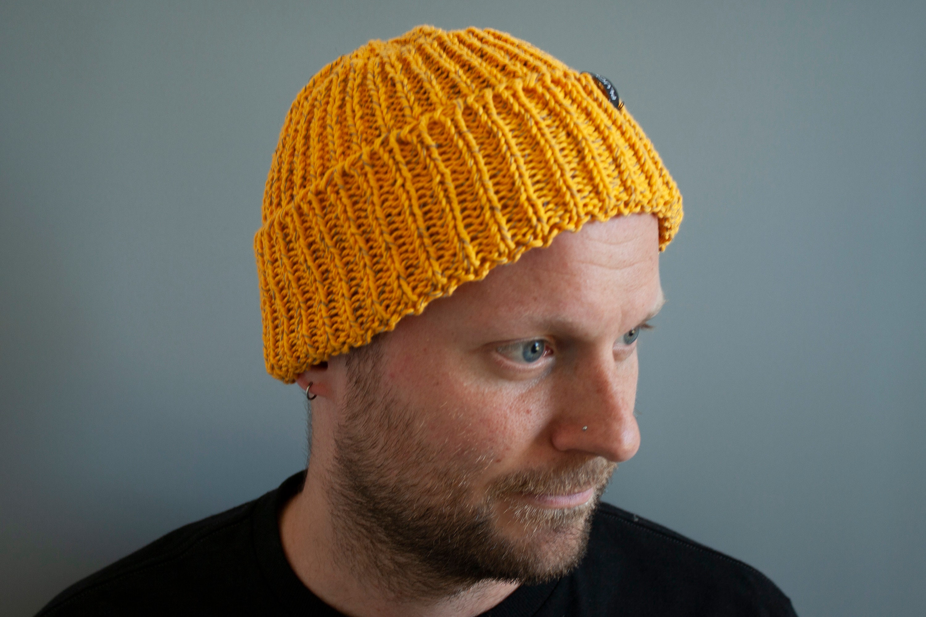 Adult Reflective Cotton Ribbed Hat - Brimmed Rib Design - Etsy UK