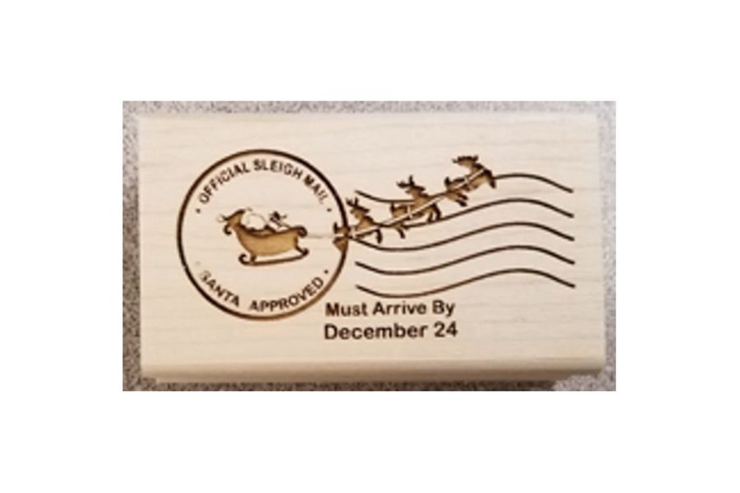 Sleigh Mail Postmark Rubber Stamp 206H02 - Etsy