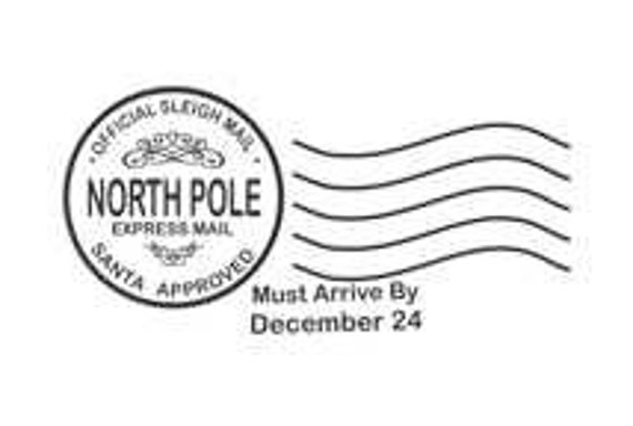 North Pole Postmark Rubber Stamp 205H02 | Etsy