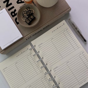 Wishlist Tracker Planner Inserts | Classic Font | Oat Paper - Etsy