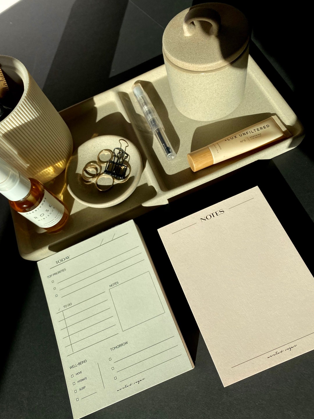 Oat Daily + Blush Notes Notepad Set - Etsy