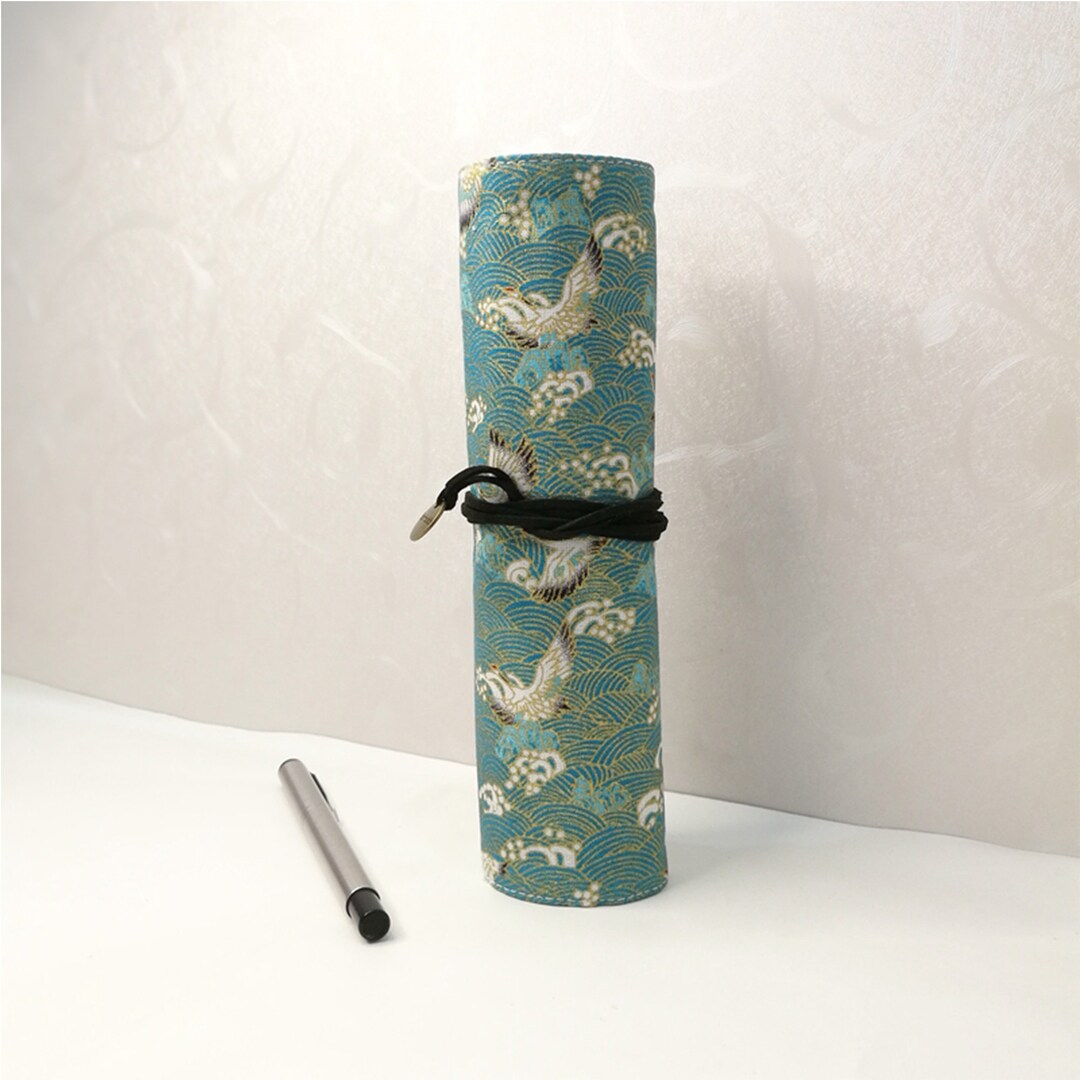 Crane Zipper Pen Wrap, Gel Pen Roll, Pencil Cover, Pen Bag, Pencail ...