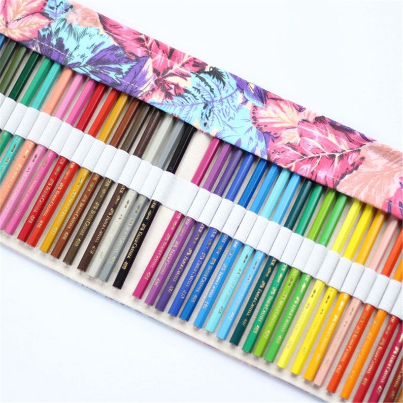 Maple Leaf Pencil Wrap Canvas Pencil Cover 36/48/72 Holes - Etsy