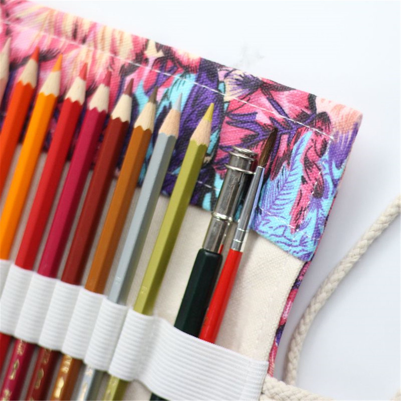 Maple Leaf Pencil Wrap Canvas Pencil Cover 36/48/72 Holes - Etsy