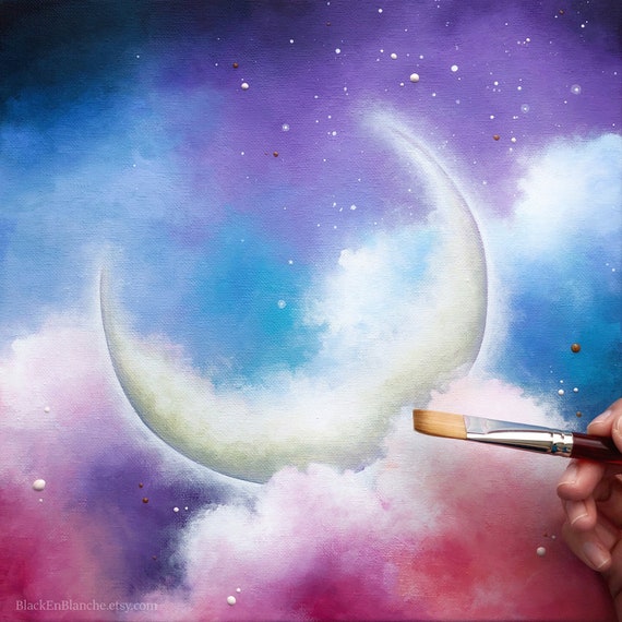 Crescent Moon Painting