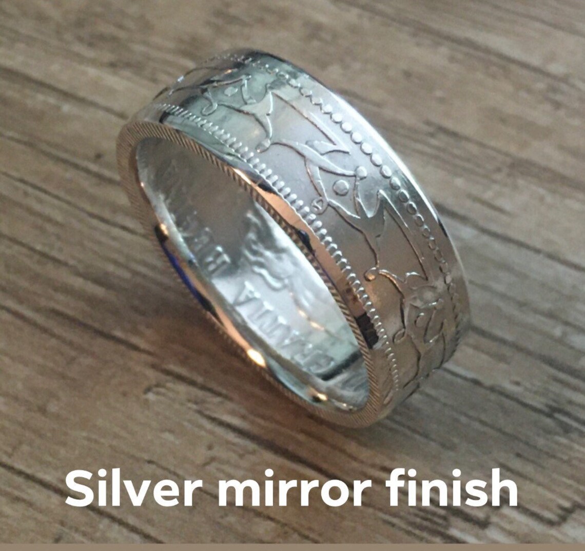 Coin Rings Handmade From 1800s Sterling Silver .925 | Etsy