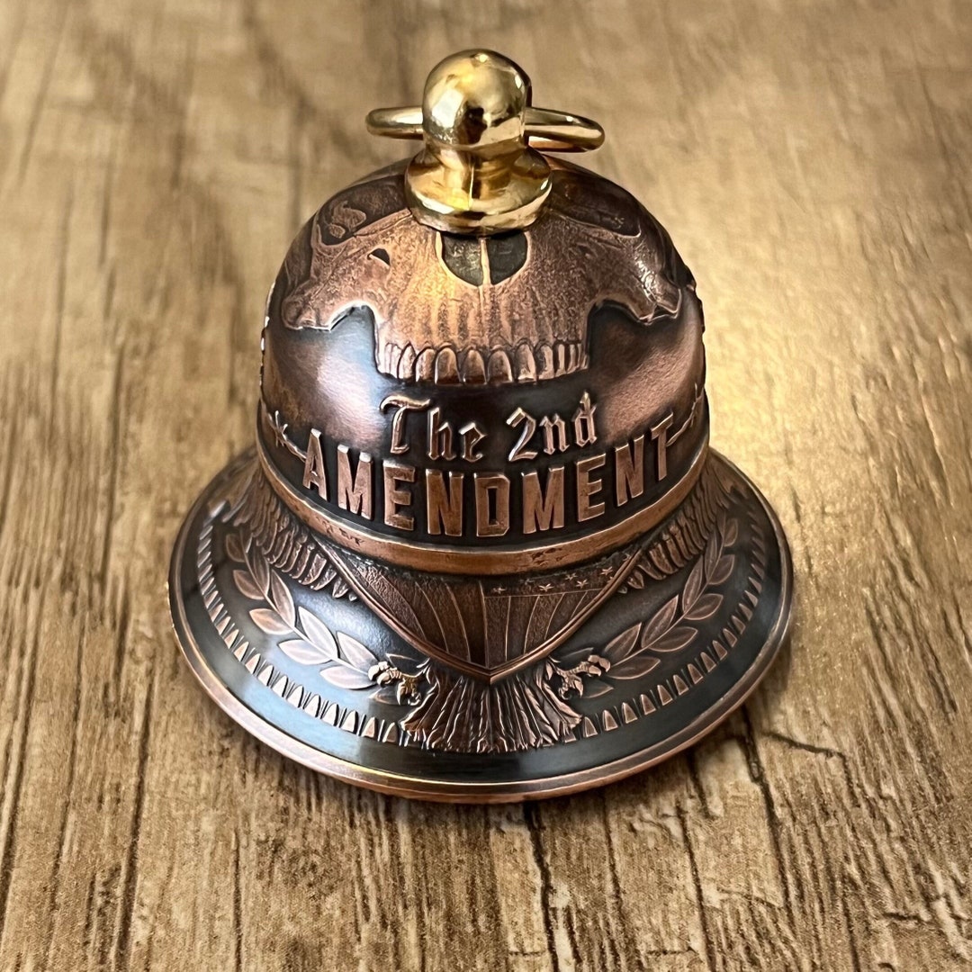 Defend Freedom Handcrafted 2nd Amendment Motorcycle Bell Custom Made ...